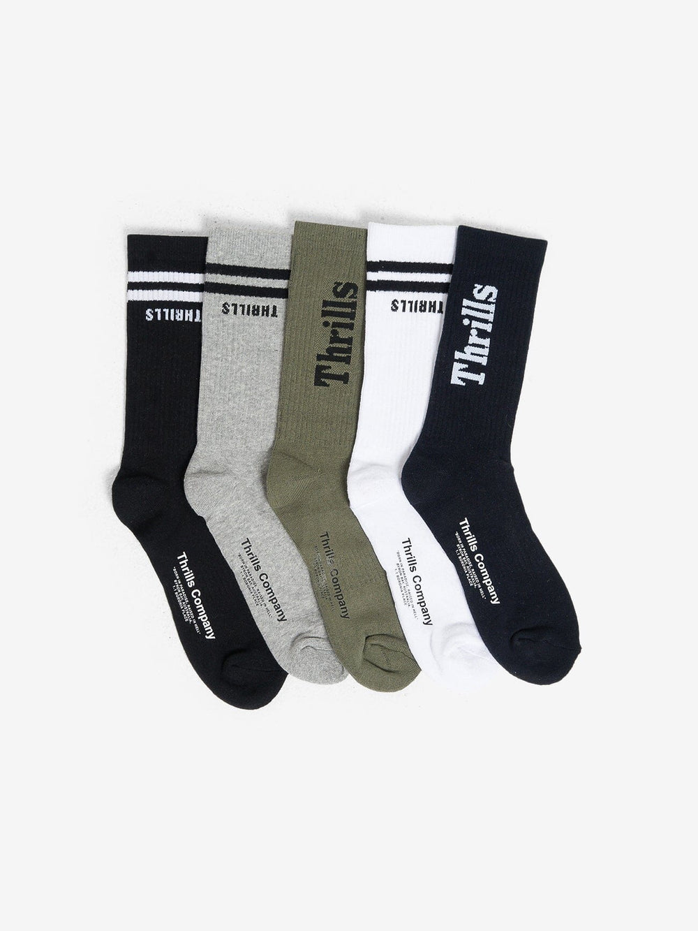 Minimal Thrills 5 Pack Sock in Black | | Thrills Co.