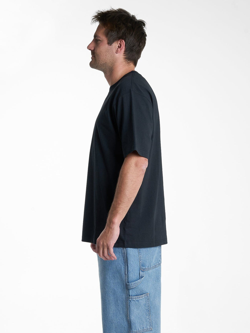 Hard Yakka X Thrills Stacked Oversize Tee - Washed Black | Thrills Co ...