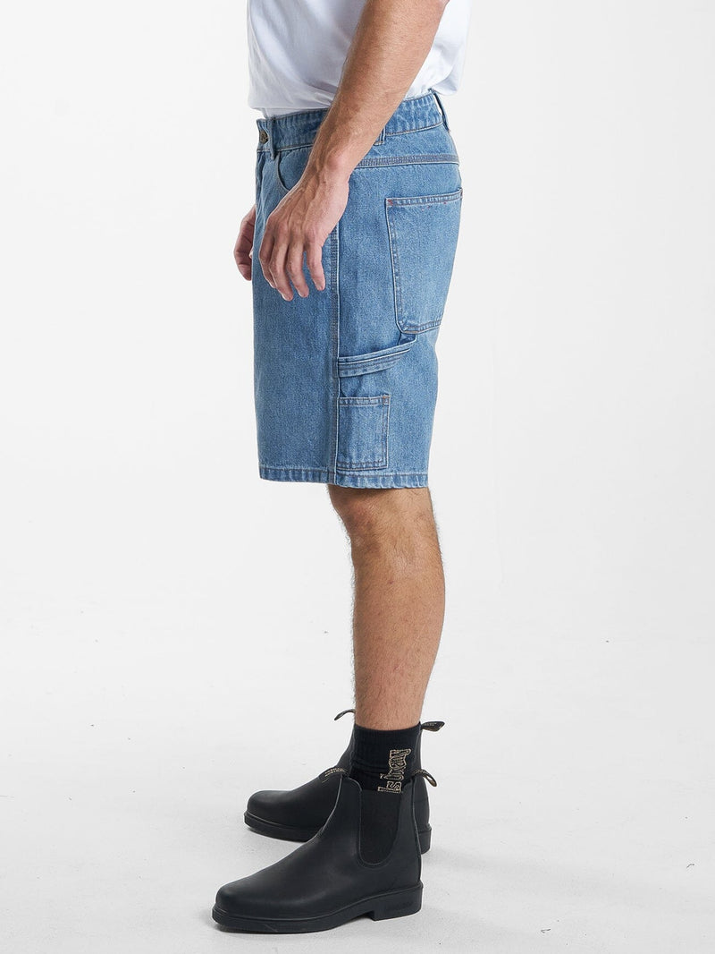 Hard Yakka X Thrills Carpenter Short - Drill Blue | Thrills Co.