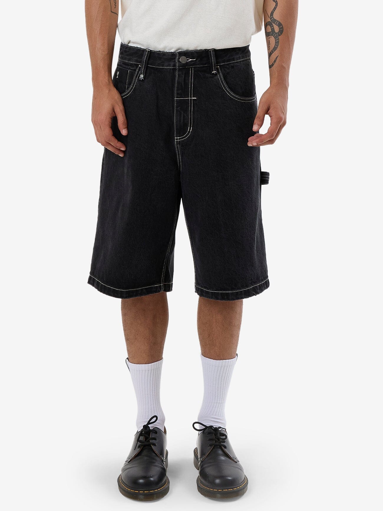 Big Slacker Denim Short in Black | | Thrills Co.