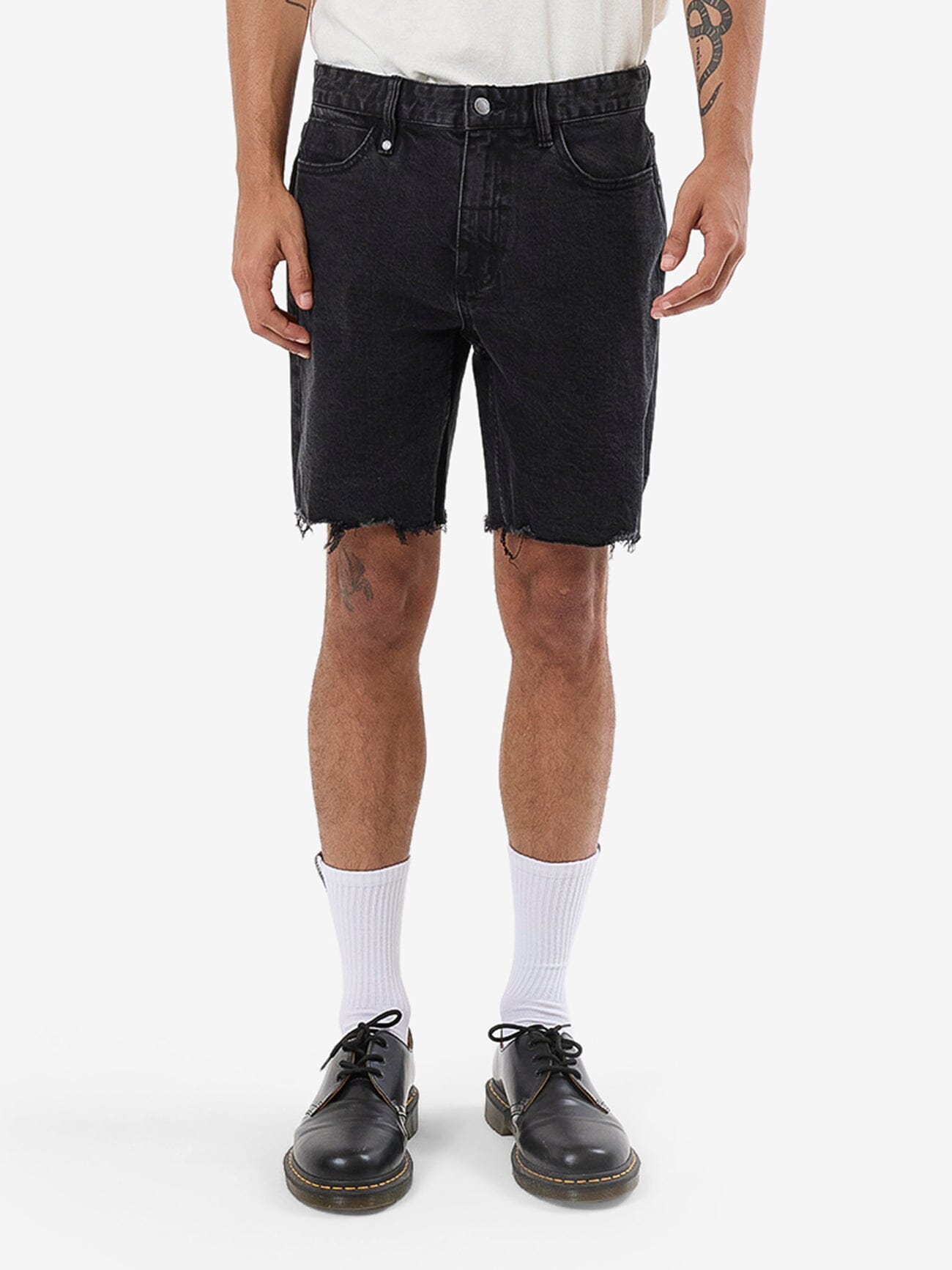 Bones Denim Short in Black | | Thrills Co.