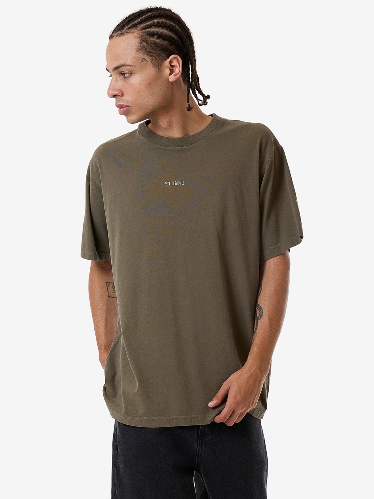 Minimal Thrills Merch Fit Tee in Green | | Thrills Co.