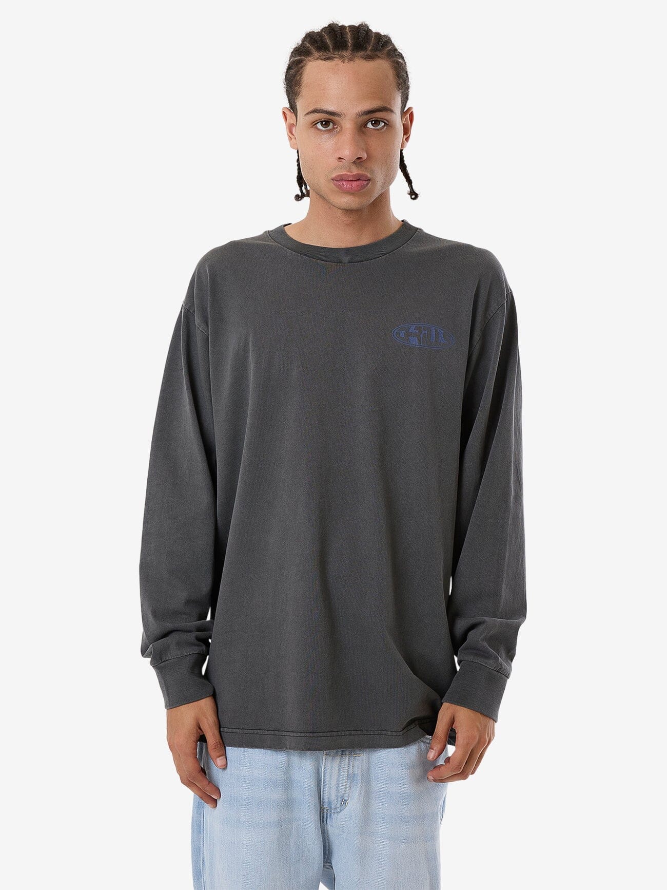 Shadow Oversize Fit Long Sleeve Tee in Black | | Thrills Co.