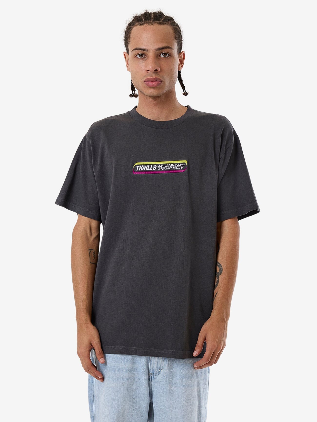 Blurr Embro Merch Fit Tee in Grey | | Thrills Co.