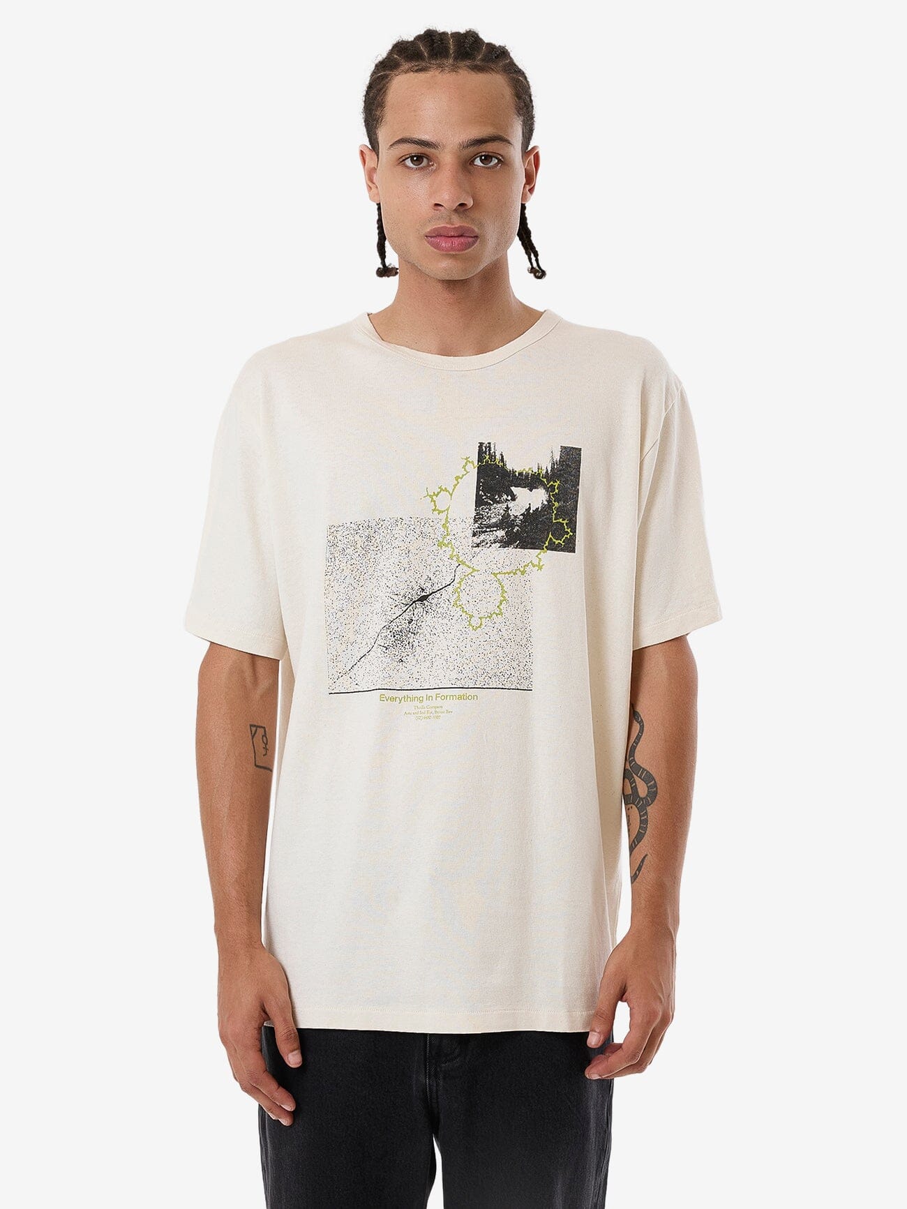 Hemp Transformation Merch Fit Tee in White | | Thrills Co.