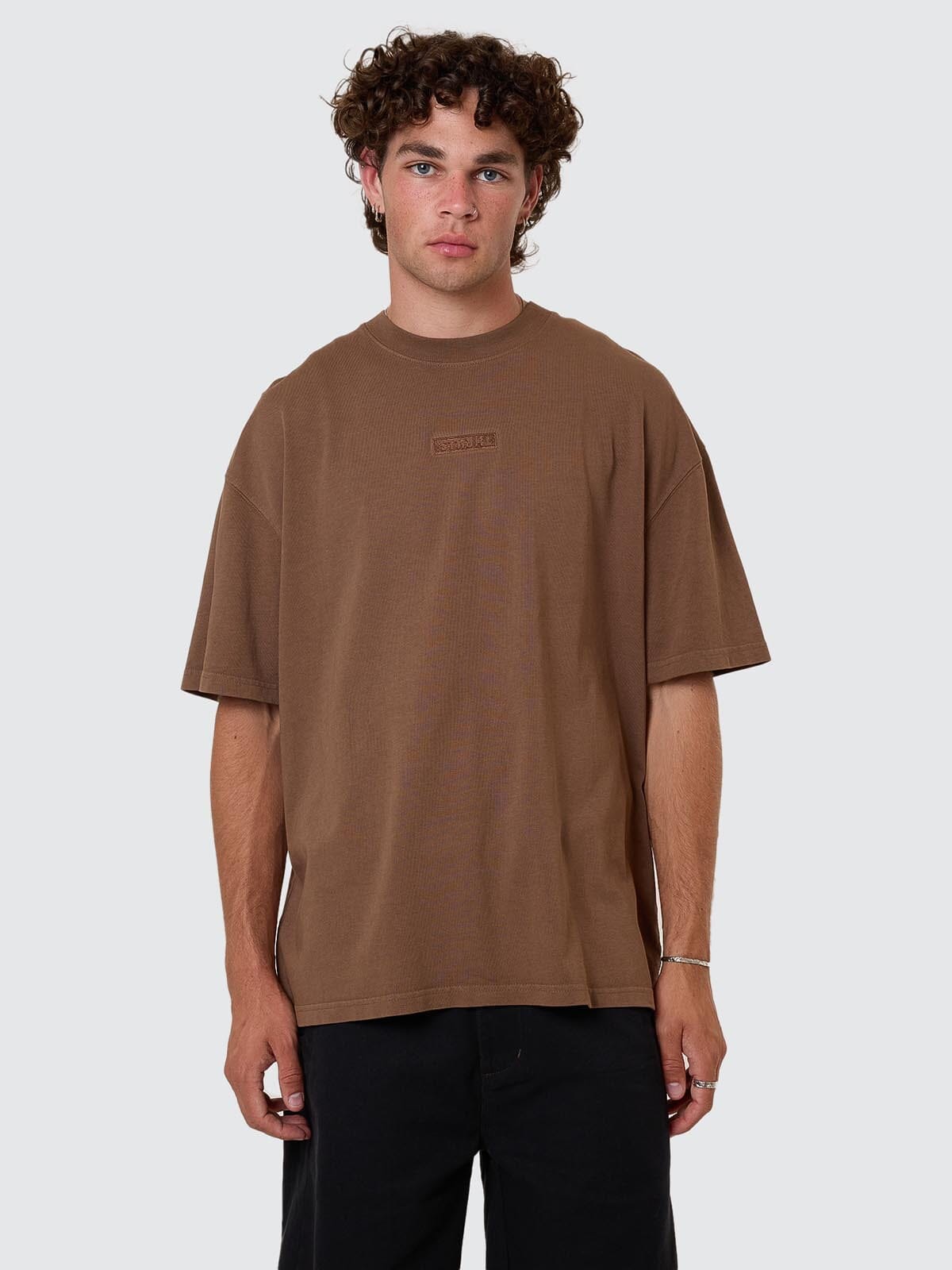 Superior Thrills Box Fit Oversize Tee - Trader Brown | Thrills Co.