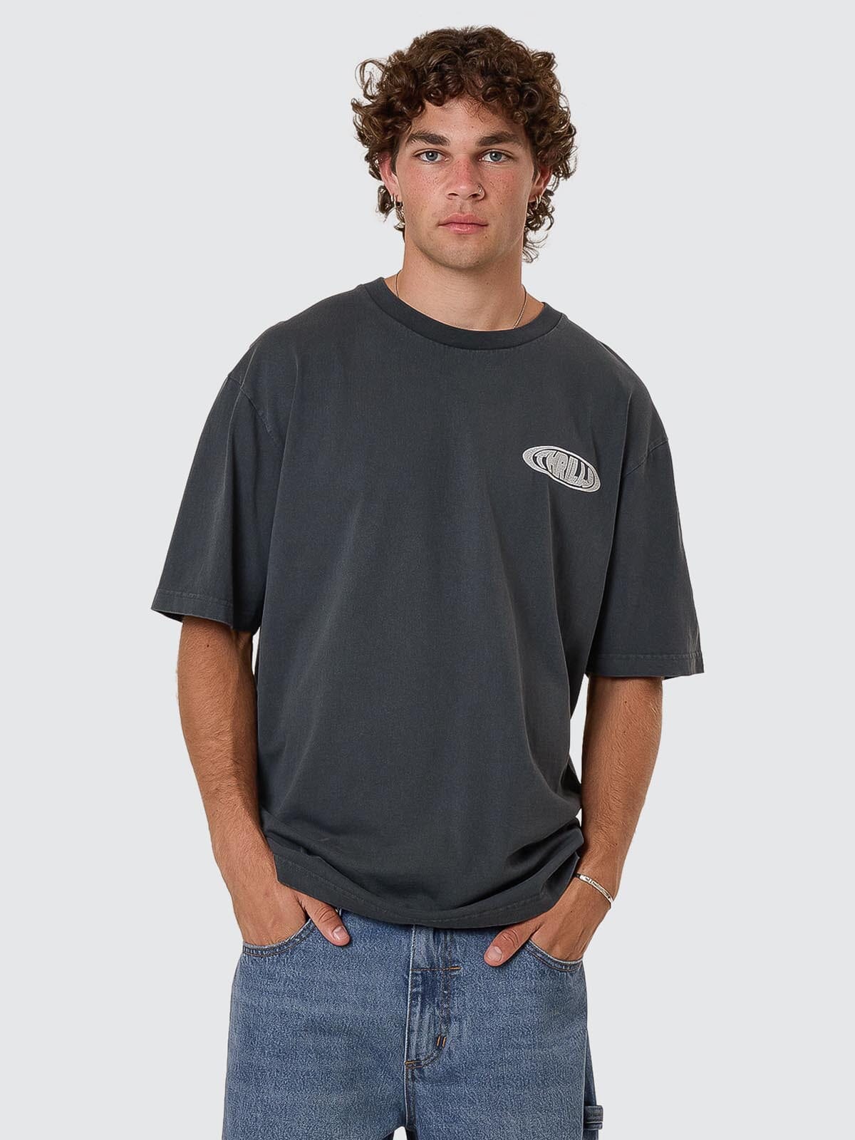 Shadowless Oversize Fit Tee - Ebony | Thrills Co.