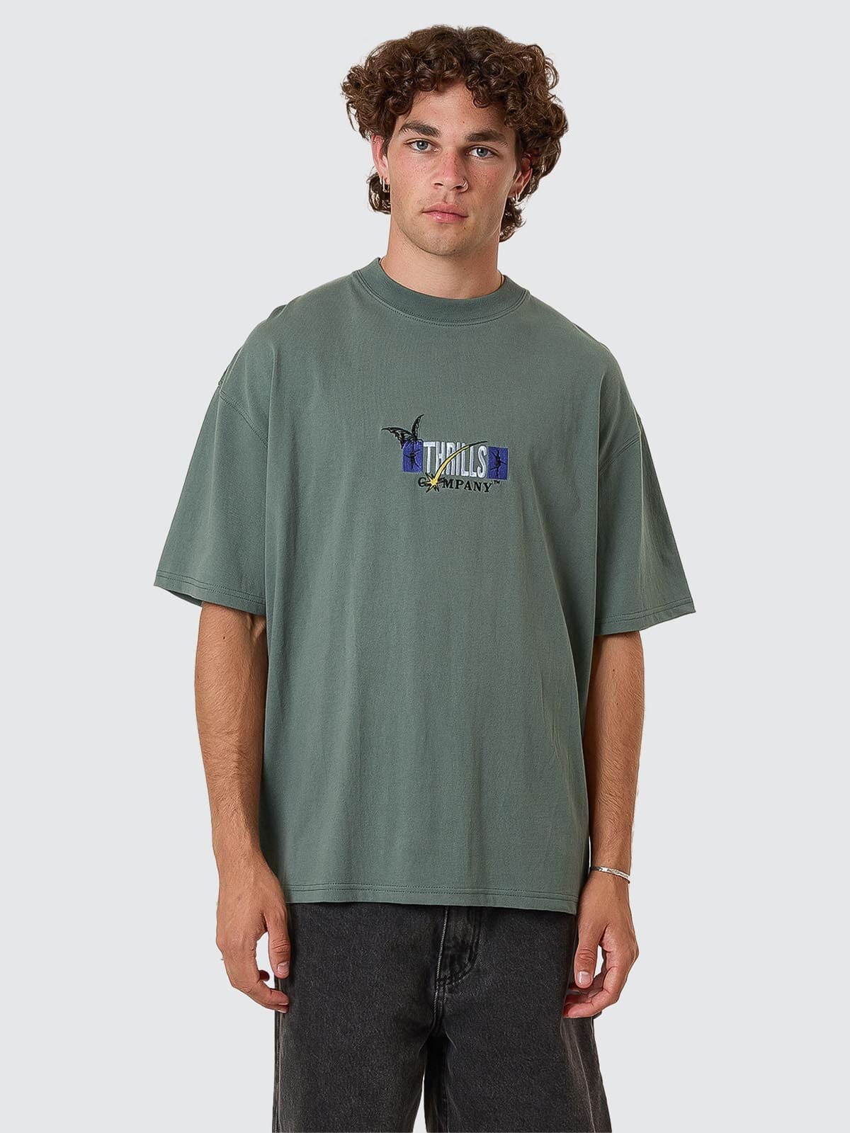Serenity Affinity Box Fit Oversize Tee - Sea Pine | Thrills Co.