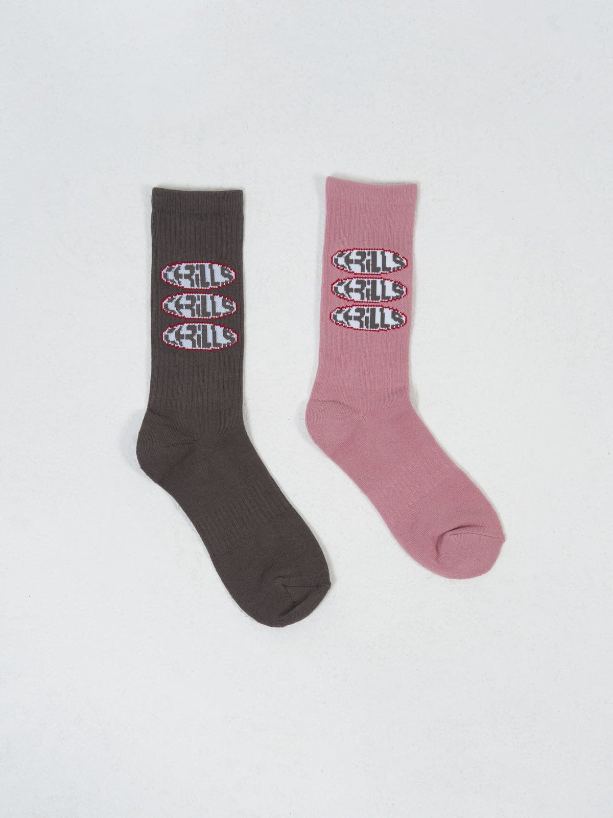 Interlock 2 Pack Socks - Dark Charcoal-Mauve Shadows | Thrills Co ...