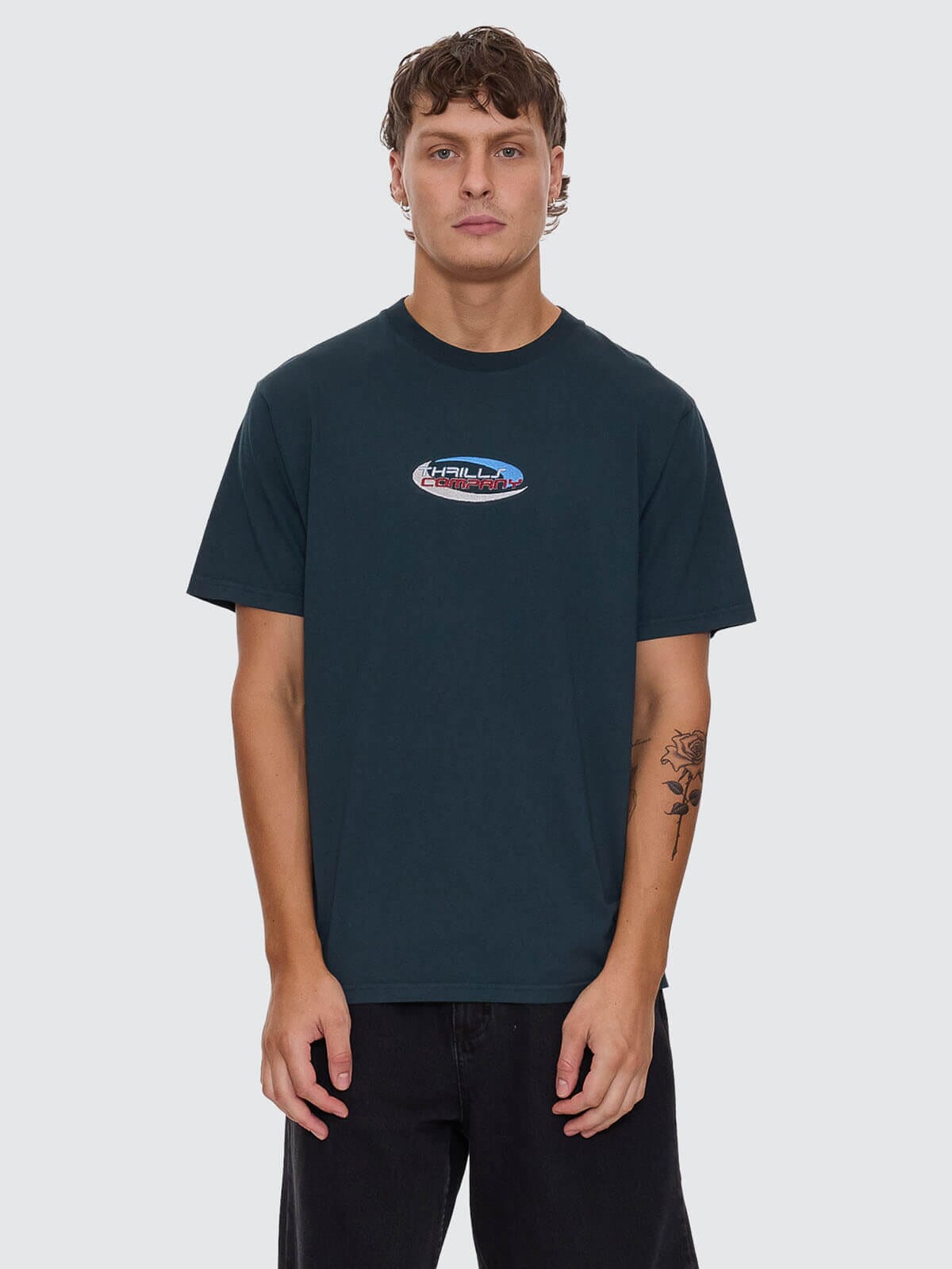 Track Record Merch Fit Tee - Jasper Green | Thrills Co.