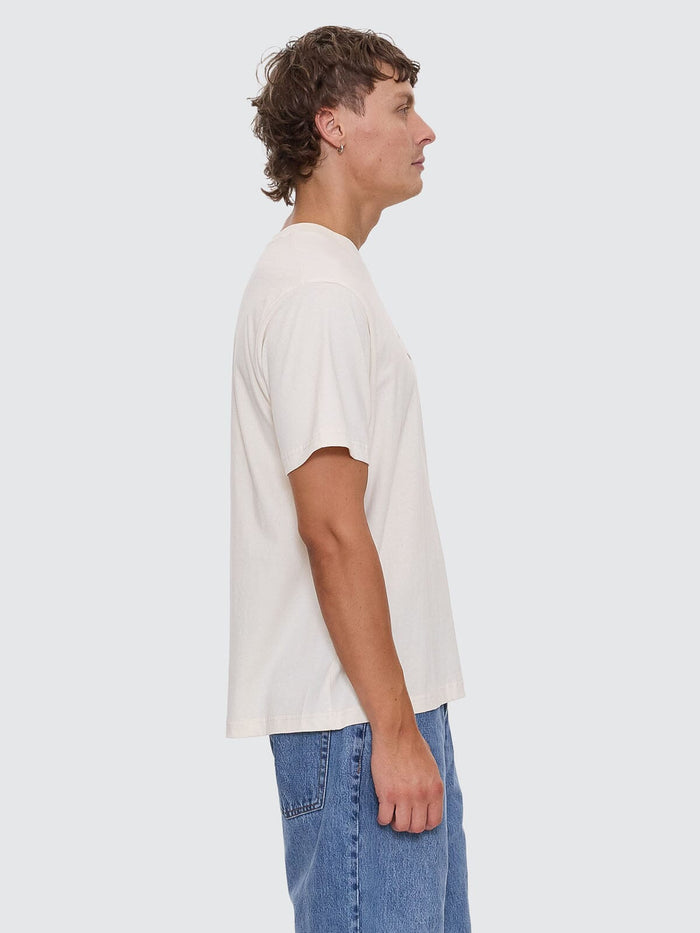 Emblem Merch Fit Tee in White | Thrills Co.