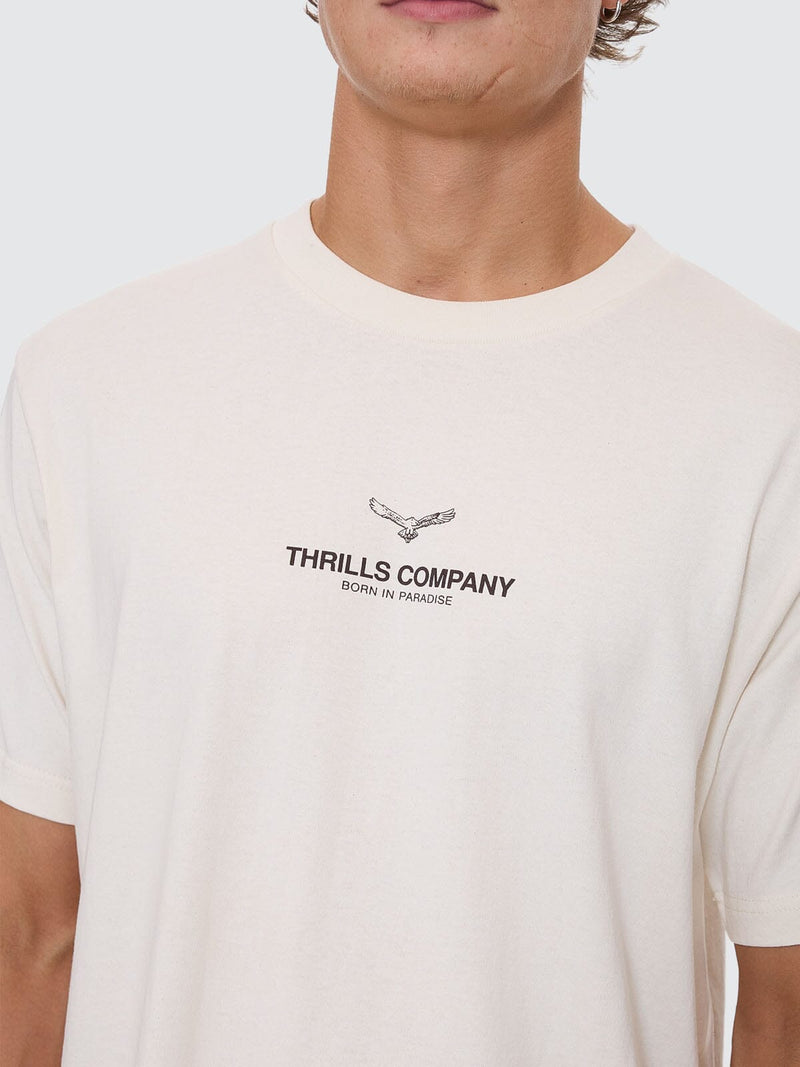 Emblem Merch Fit Tee in White | Thrills Co.