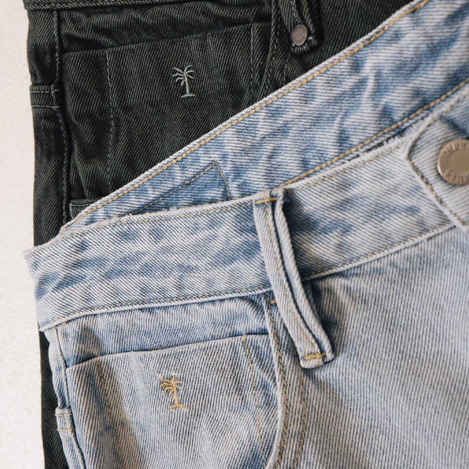 Big Slacker Existence Embro Denim Short - Aged Black | Thrills Co ...