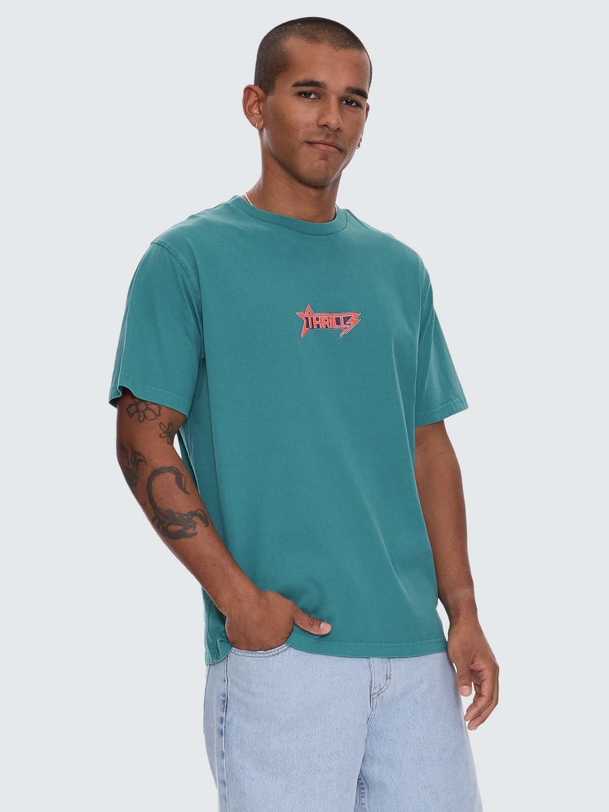 Heavy Static Merch Tee - New Teal | Thrills Co.