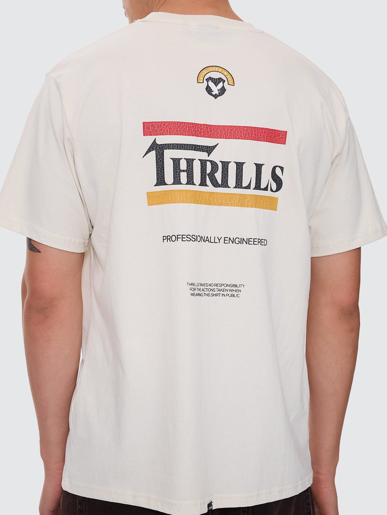 Responsible Merch Fit Tee in White | Thrills Co.