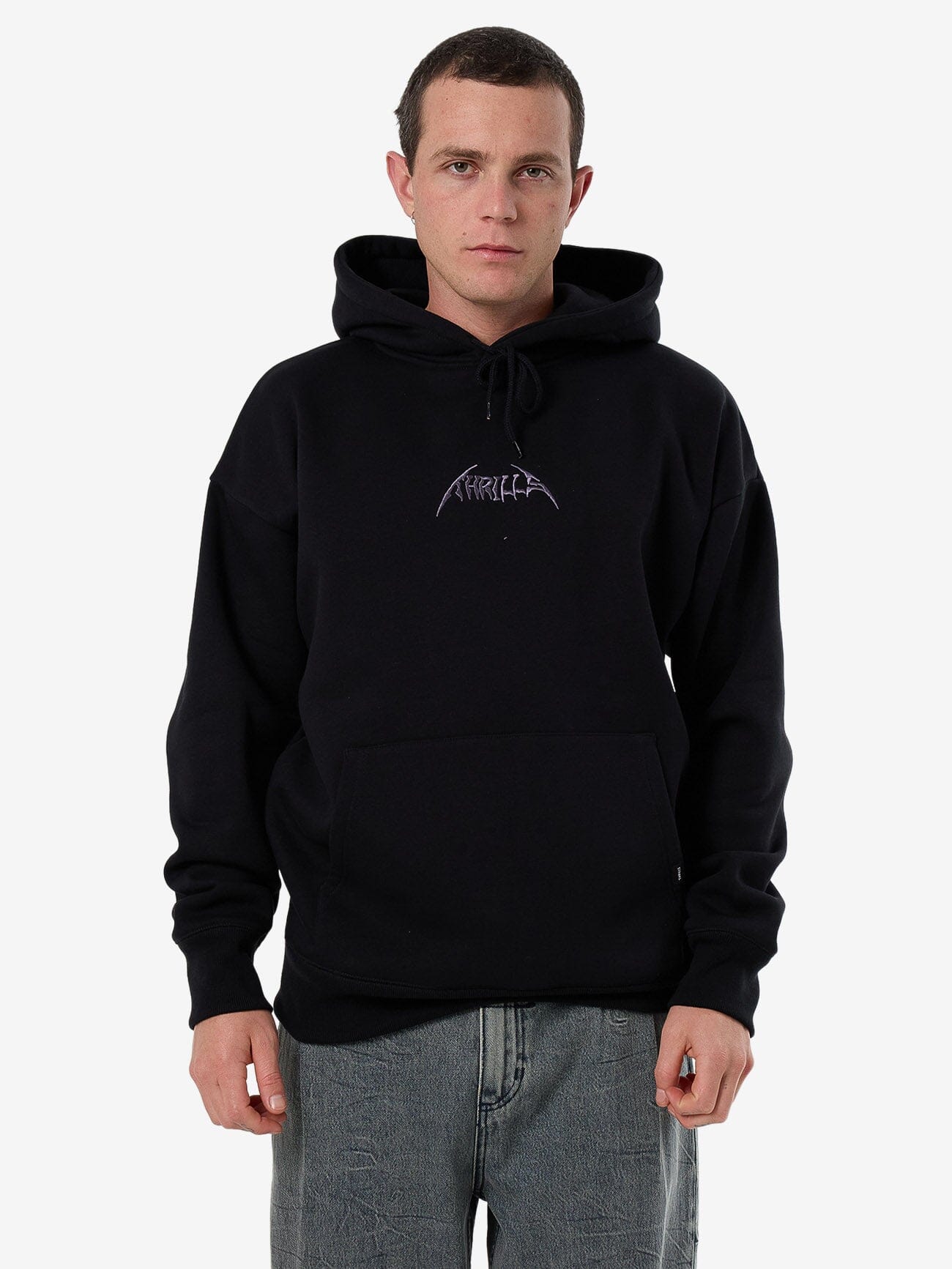 Do Not Limit Your Mind Slouch Pull On Hood in Black | Thrills Co.