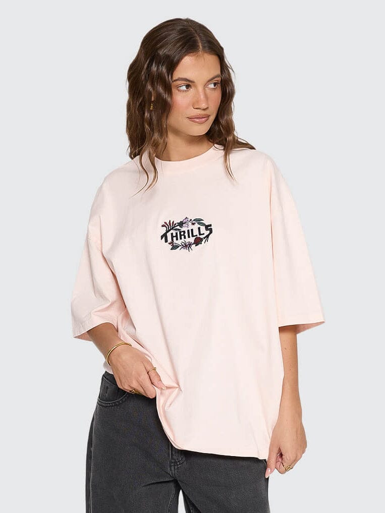 Beauty Around Us Oversized Tee - Rose Smoke | Thrills Co.