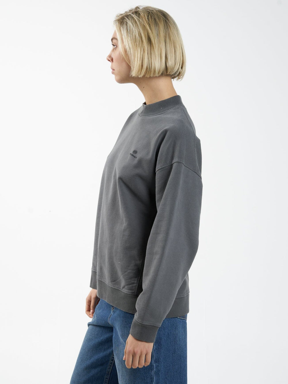 Arts and Industrial Oversize Crew - Merch Black | Thrills Co.