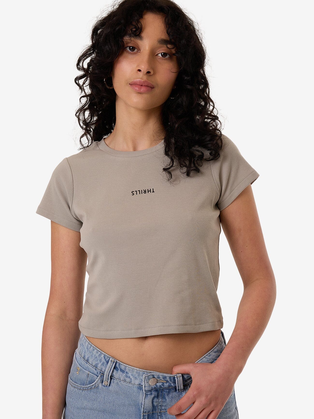 Minimal Thrills Mini Tee in Brown | Thrills Co.