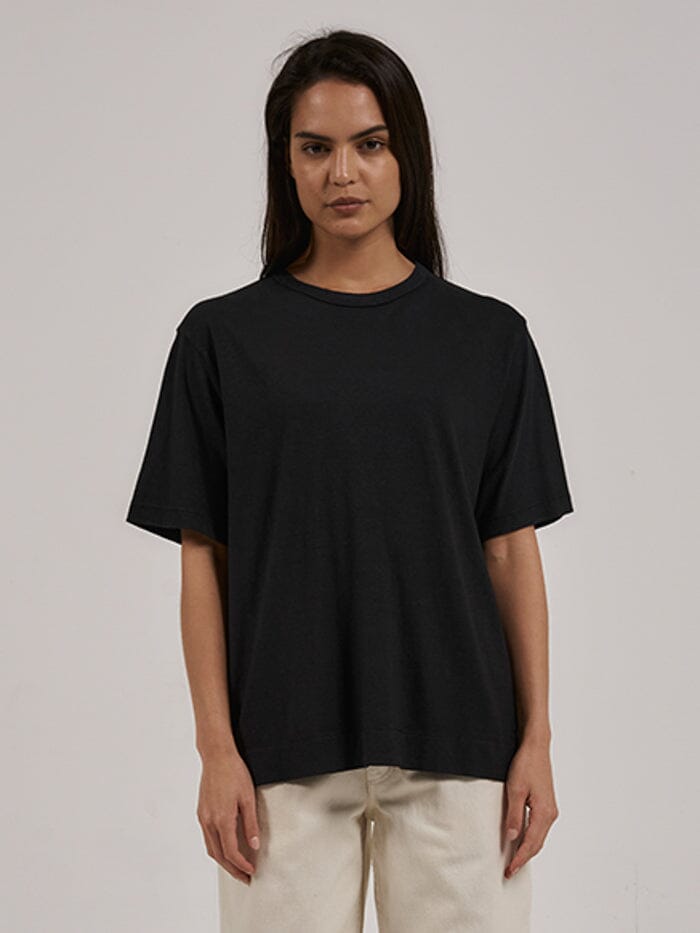 Hemp Lightweight Box Fit Tee - Black | Thrills Co. | Thrills Co.