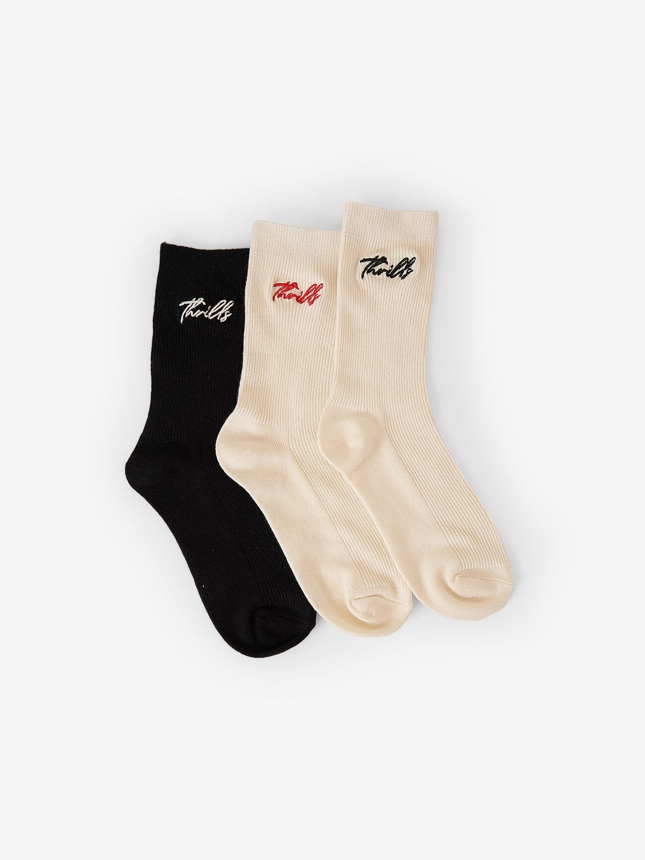 Signature 3 Pack Sock in White | | Thrills Co.