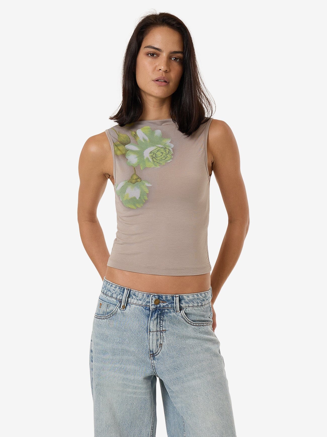 Amoroso Sabrina Tank in Grey | | Thrills Co.