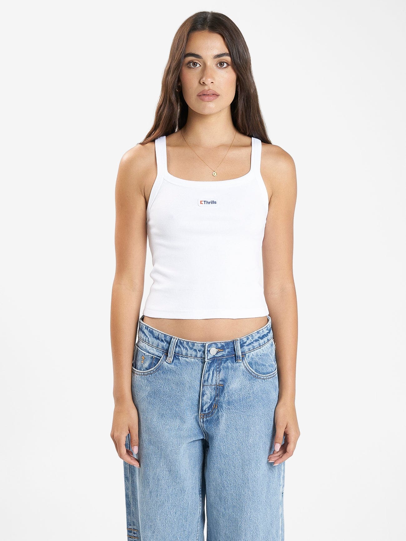 United Front Badge Base Tank - White | Thrills Co. | Thrills Co.