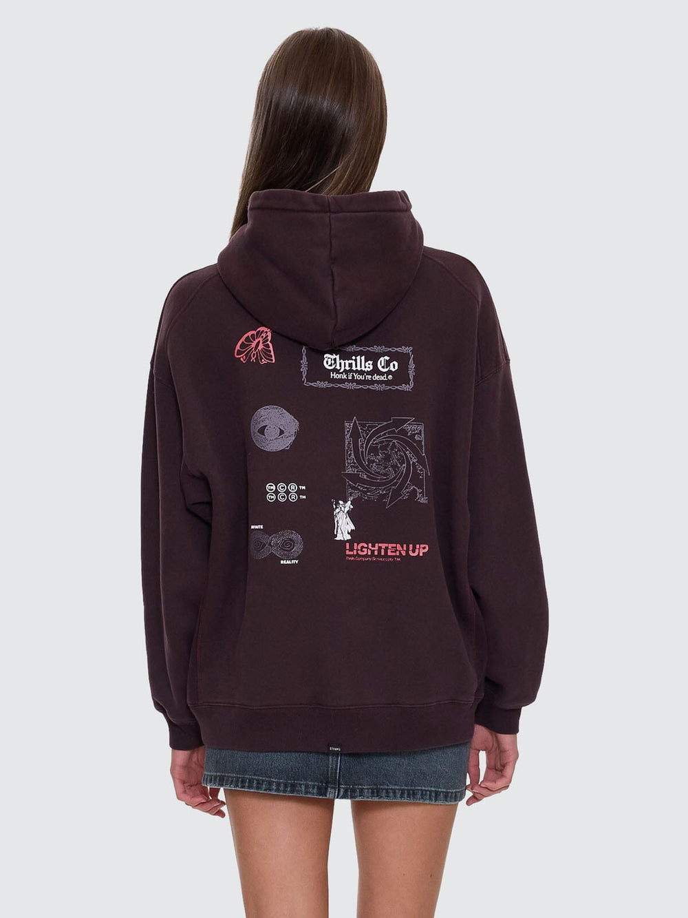 Lighten Up Cocoon Panel Hood in Red | Thrills Co.