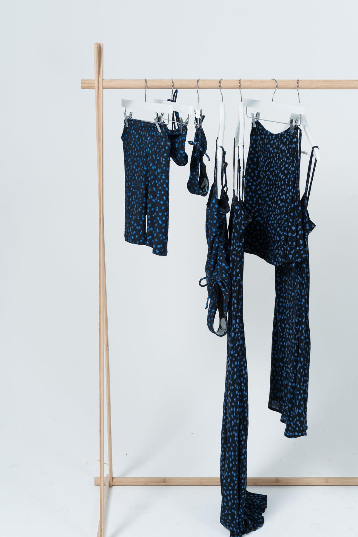 Romy String Bandeau Bikini Top - Black