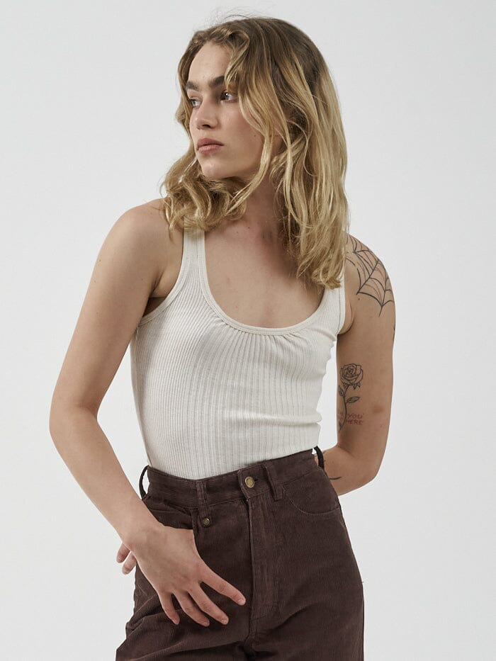 Ribbed Plunge Tank - Unbleached – THRILLS CO
