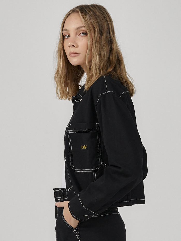 Union Crop Overshirt - Black – THRILLS CO